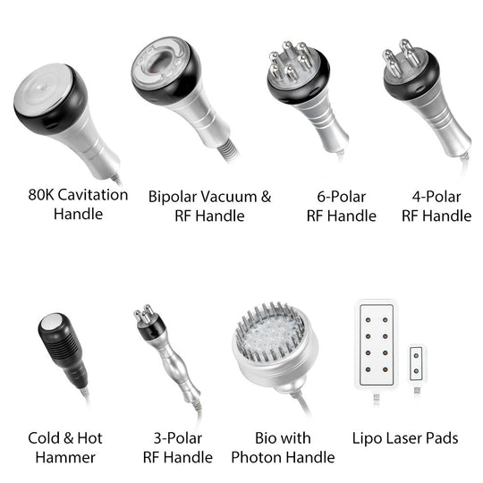Advanced 9-in-1 80k Cavitation & RF Vacuum System with Laser Lipo